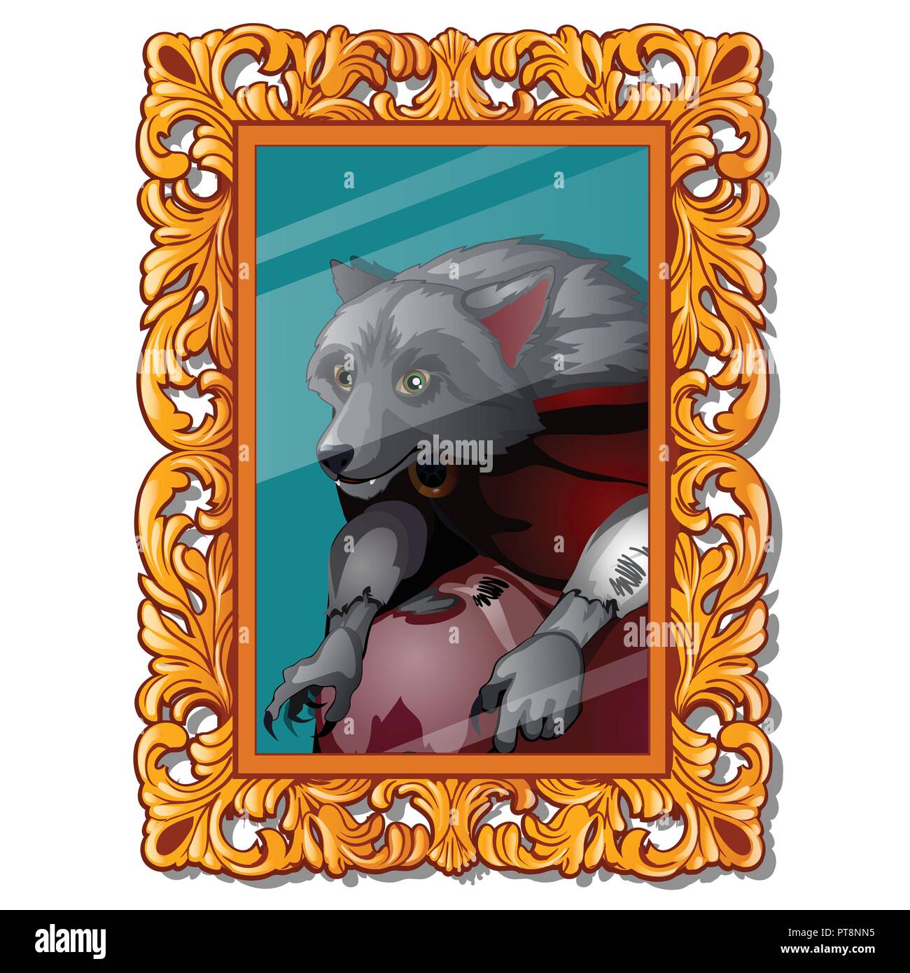 Portrait de loup garou Banque d'images vectorielles - Alamy