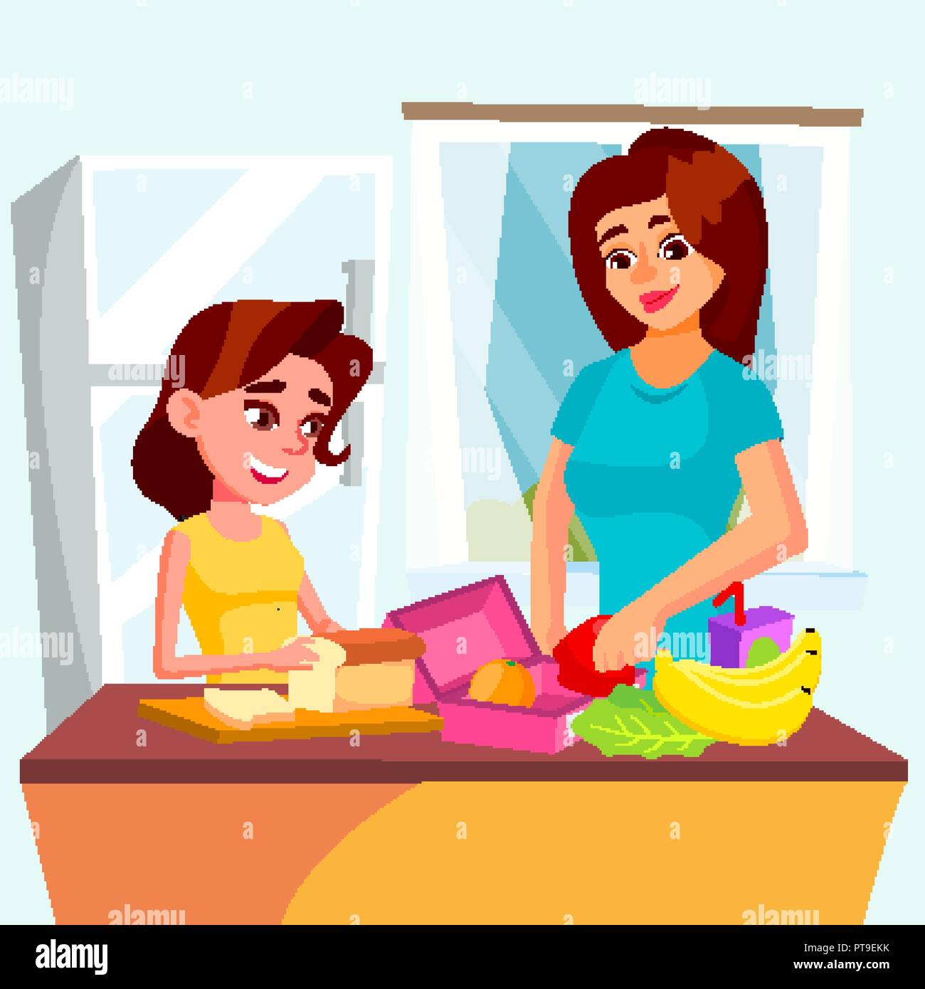 Teen baking Banque d'images vectorielles - Alamy