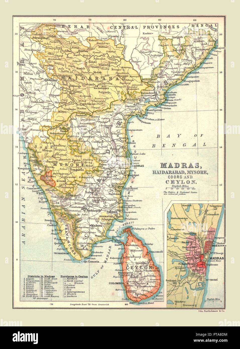 Mysore map Banque de photographies et d’images à haute résolution - Alamy