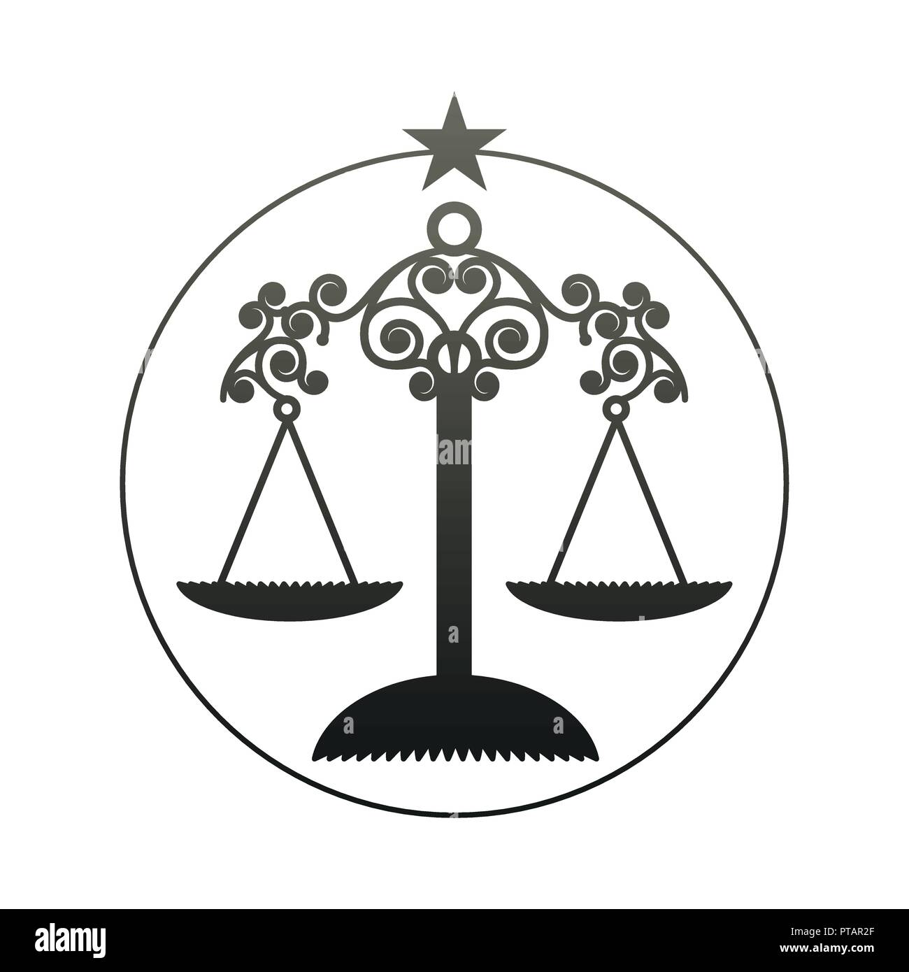 Signe de zodiaque. La balance. Vector Illustration Image Vectorielle ...