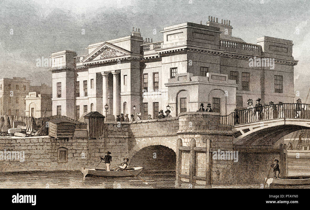Custom House, Leith, Edinburgh, Ecosse, 19e siècle, de l'Athènes ...