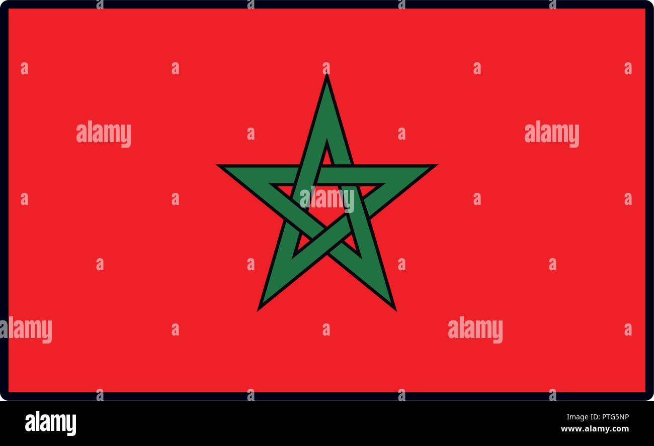 Drapeau tissu maroc Banque d'images vectorielles - Alamy