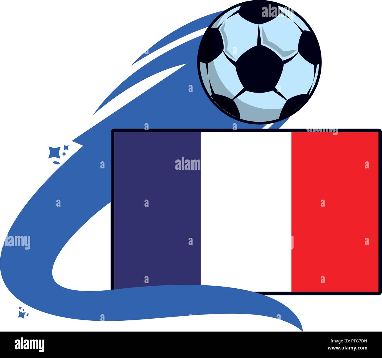 Ballon De Foot Avec Le Drapeau De La France Banque d'image et photos ...