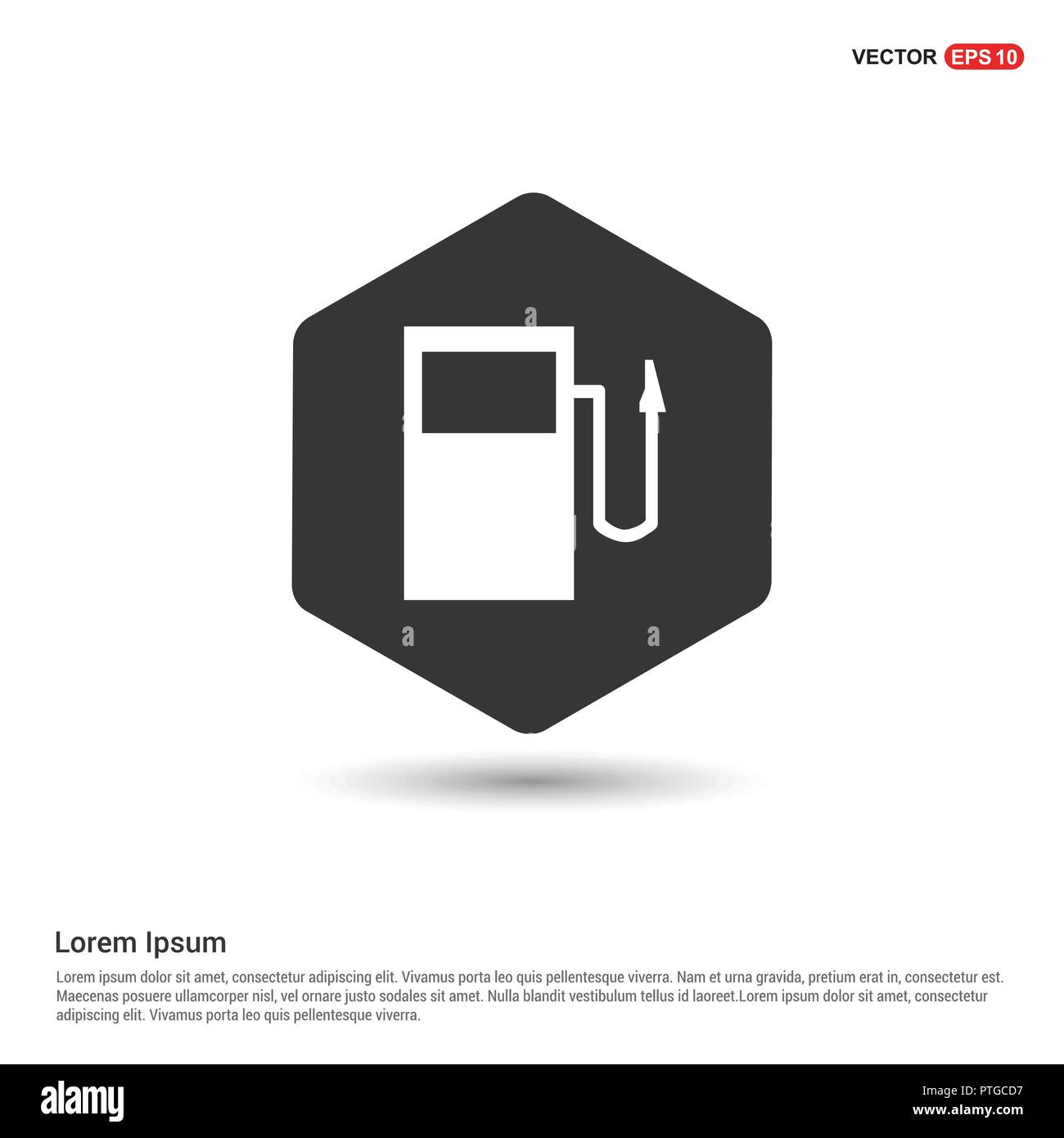 Station essence Hexa icône icône Fond blanc modèle - Free vector icon ...