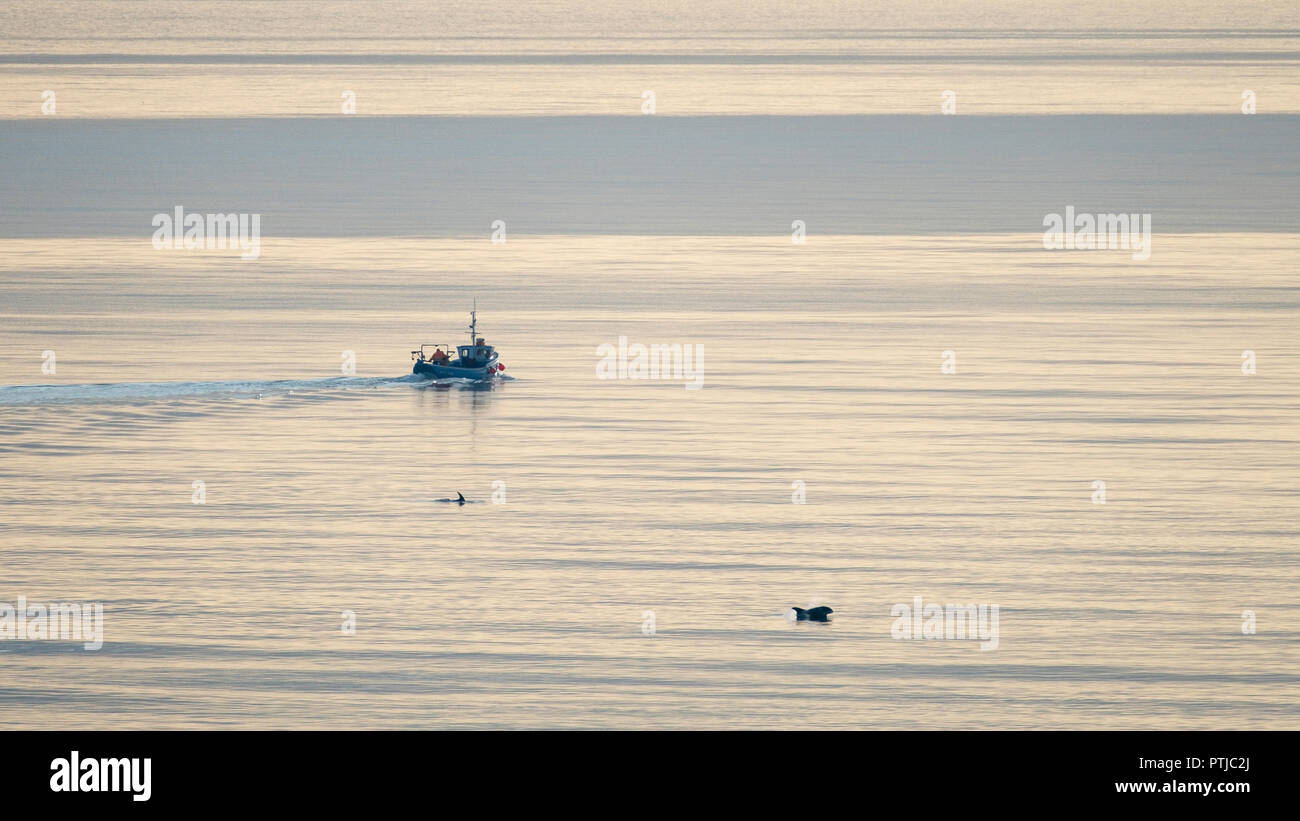 Bateau sur une mer calme Banque de photographies et d’images à haute ...