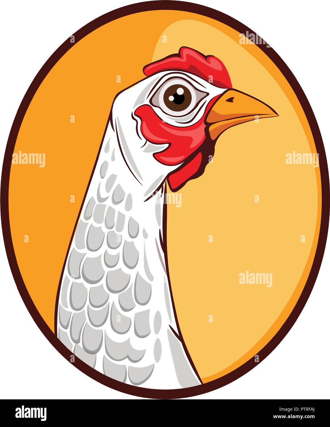 Modèle de l'icône de poulet Vector illustration cartoon style Image ...