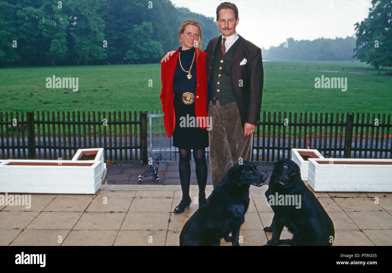 Rudolph Prinz von Croy mit Ehefrau Alexandra à Dülmen, Allemagne 1989 ...