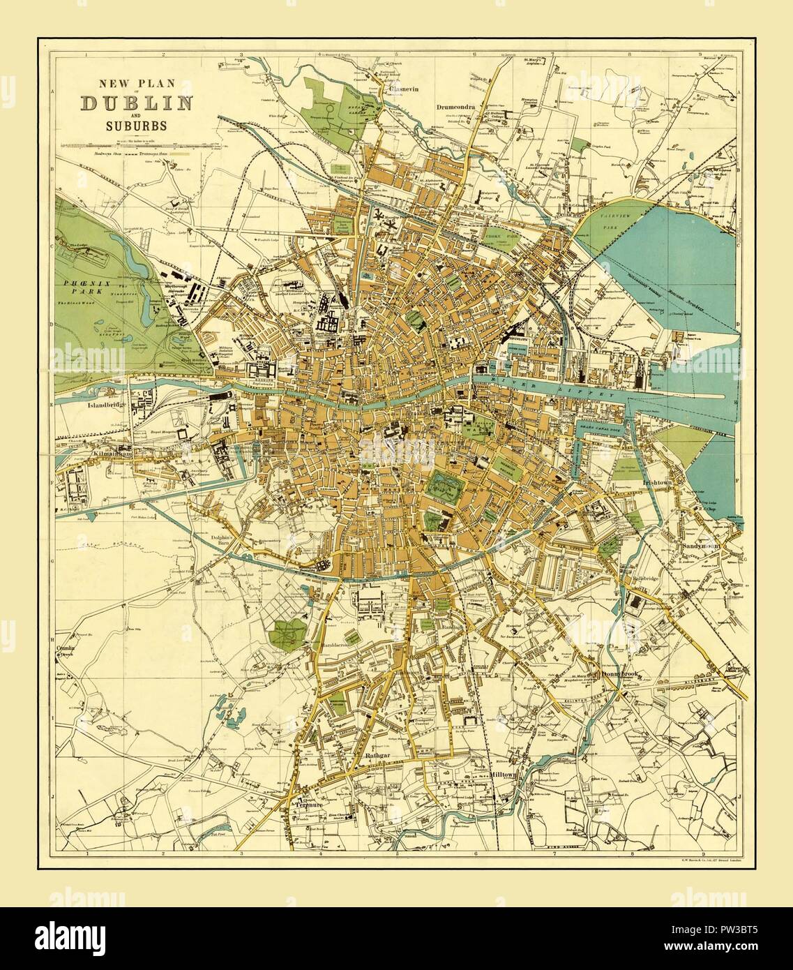 Dublin map Banque de photographies et d’images à haute résolution - Alamy