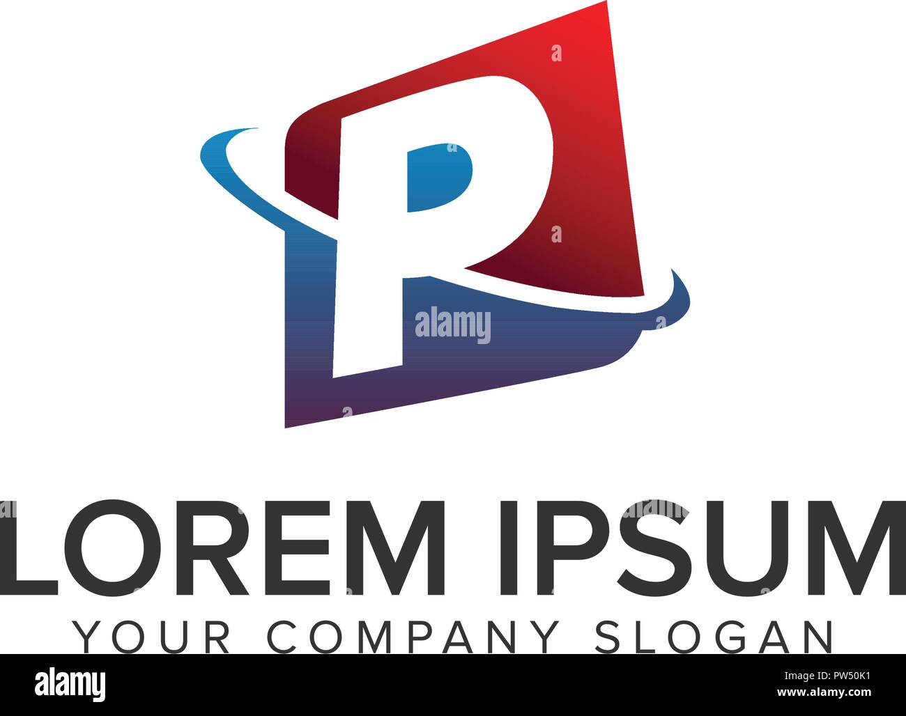 Lettre P concept design logo moderne modèle. entièrement éditables ...