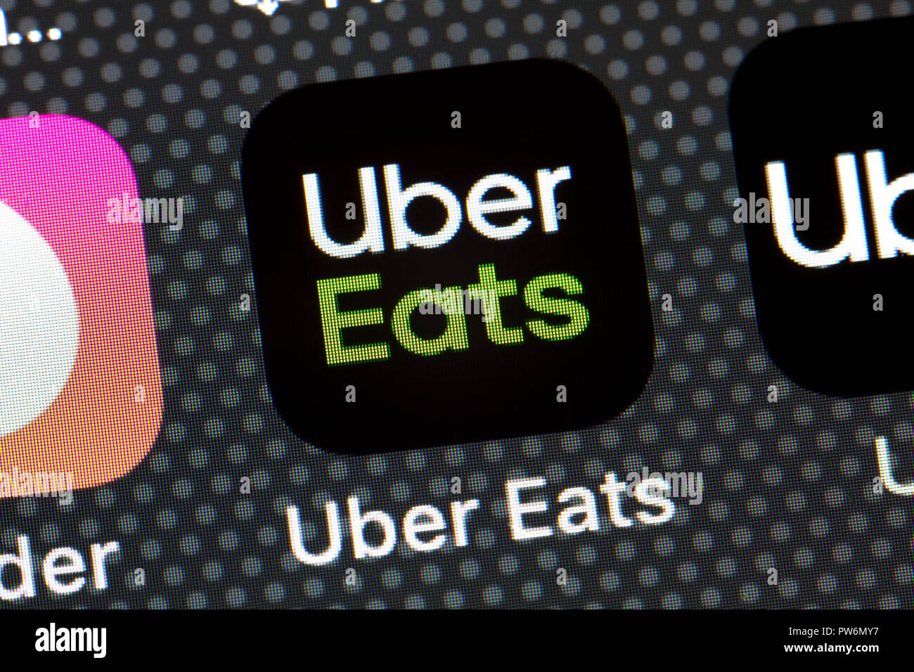 Uber eats app icon Banque de photographies et d’images à haute ...