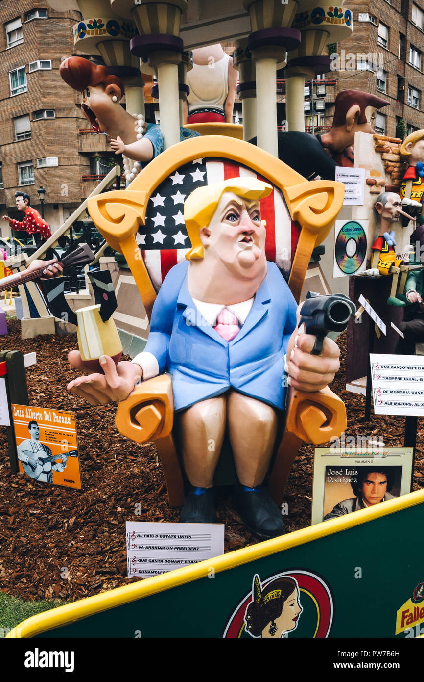 Donald Trump a peint le papier mâché, Las Falles Spring Festival ...