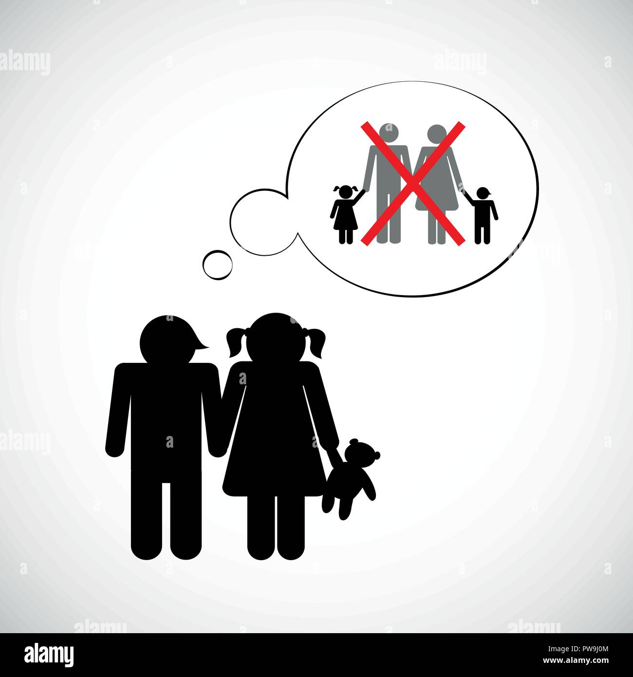 Aider les orphelins Banque d'images vectorielles - Alamy