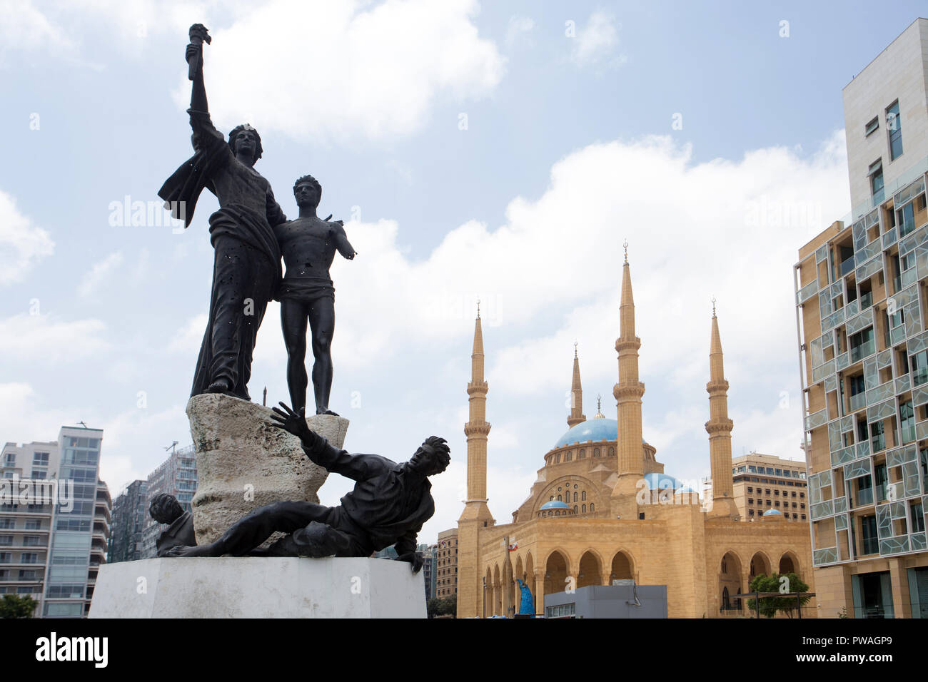 Martyrs statue martyrs square beirut Banque de photographies et d ...