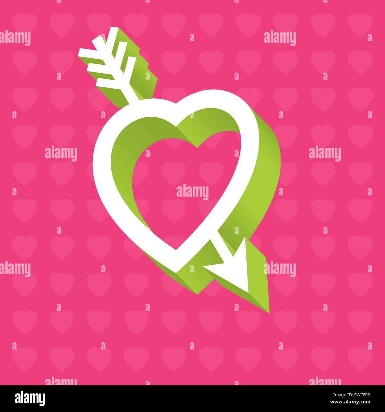 Fleche coeur symbole Banque d'images vectorielles - Alamy