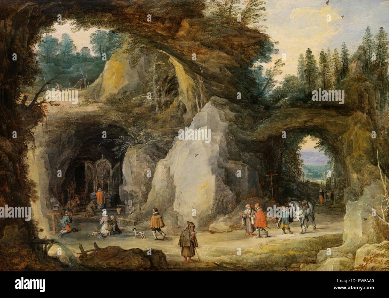 'Un ermite devant une grotte' par Joos de Momper le jeune et Jan ...