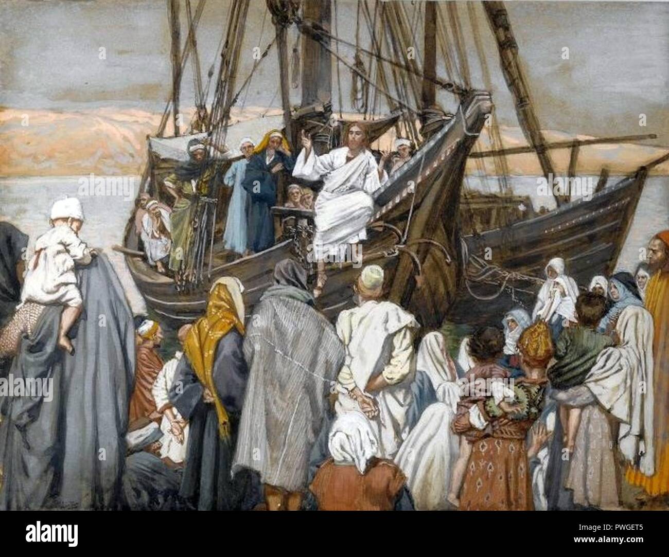 Jesus preaches Banque de photographies et d’images à haute résolution ...