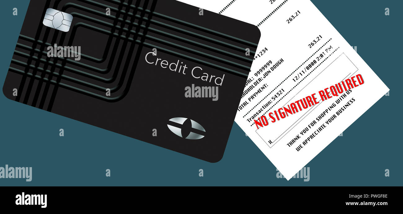 No signature credit card receipt Banque de photographies et d’images à ...