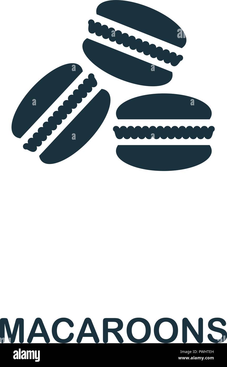 L'icône de macarons. Style de design premium collection coffe shop. UX ...