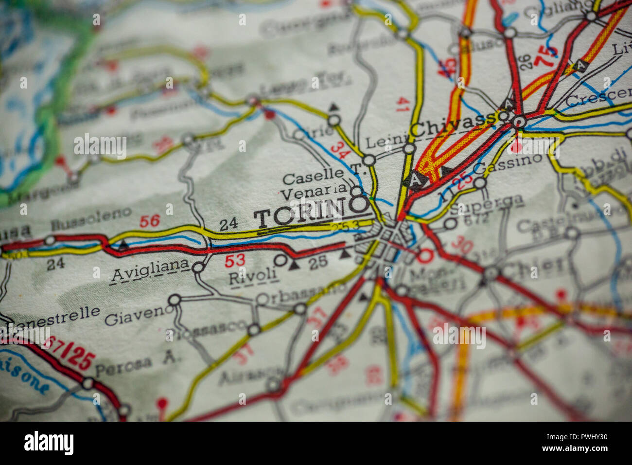 Carte de turin Banque de photographies et d’images à haute résolution ...