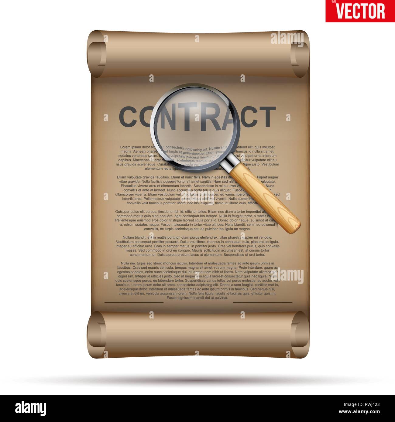Contrat de travail Banque d'images vectorielles - Alamy
