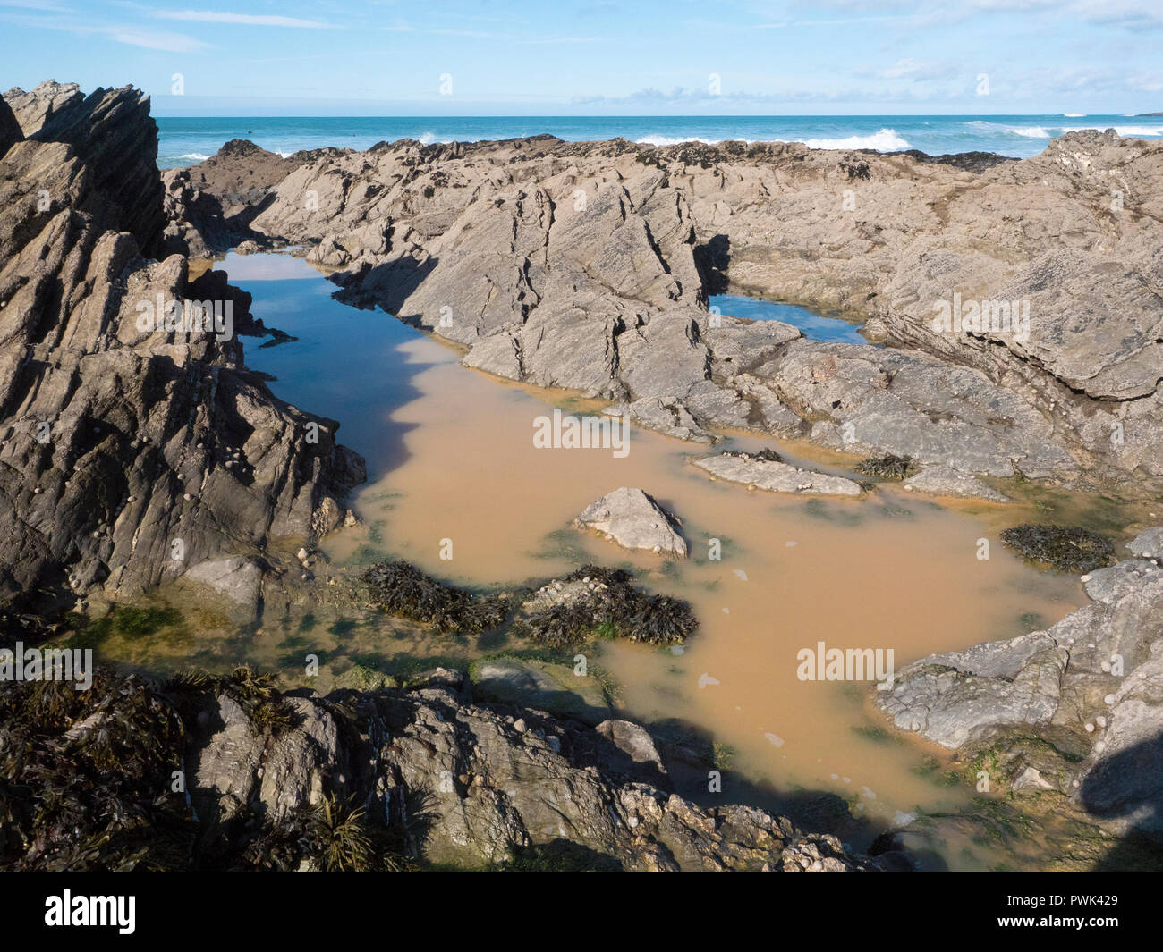 Major pollution incident newquay cornwall Banque de photographies et d ...