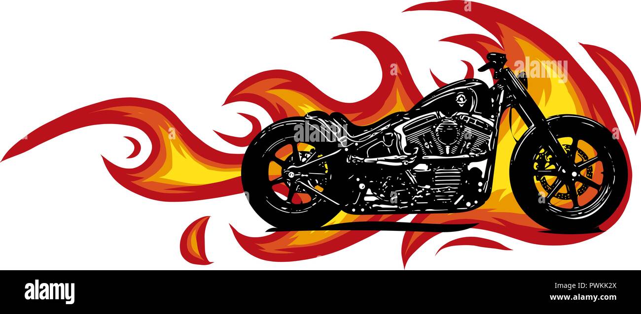 Moto en flammes Banque de photographies et d’images à haute résolution ...