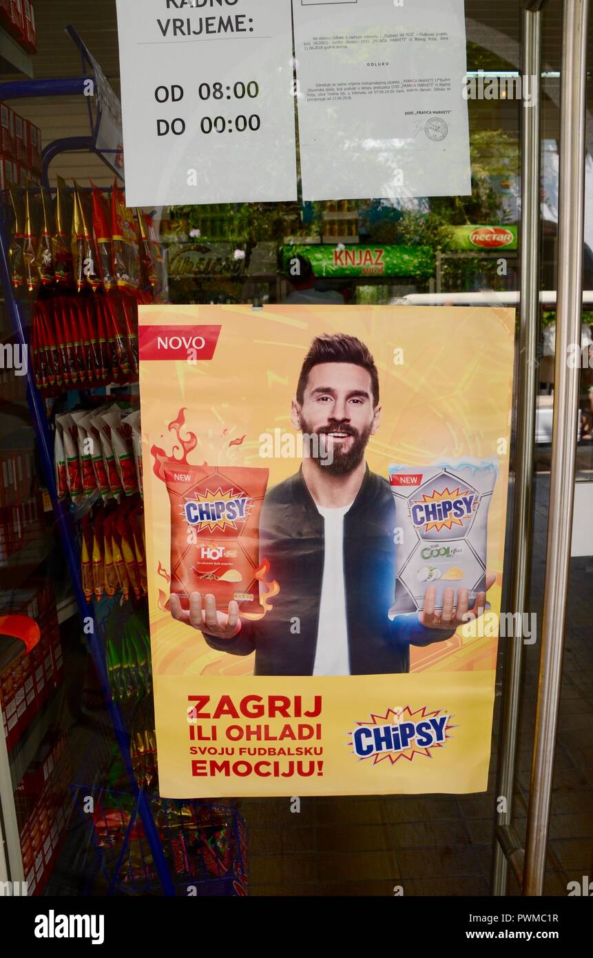 Dans une publicité pour des chips chipsy avec foot ball star Lionel ...