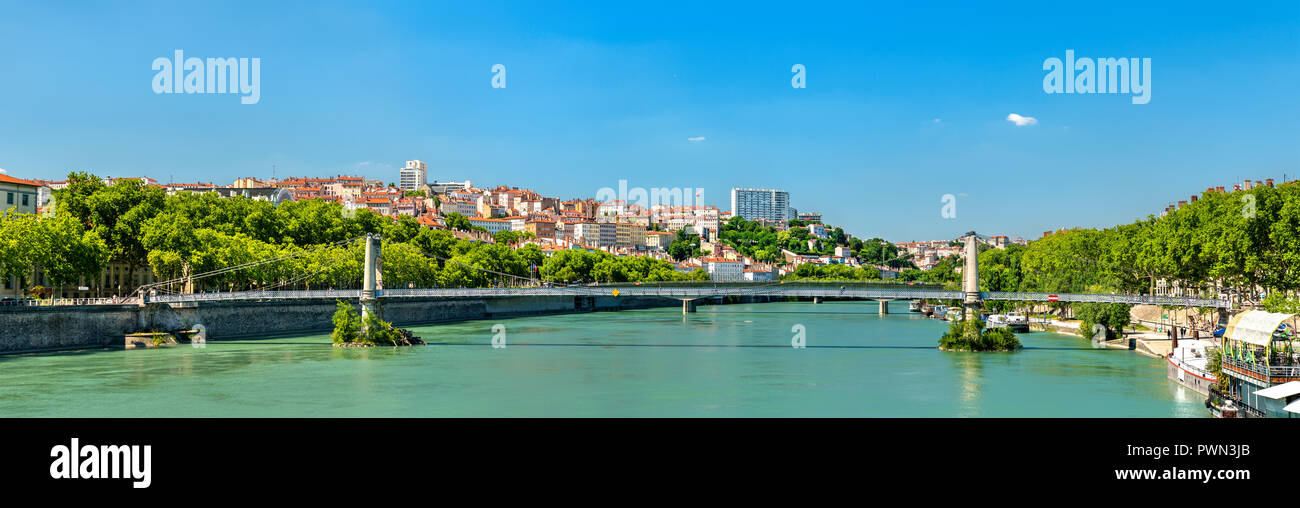 Panorama de lyon au dessus du rhône Banque de photographies et d’images ...