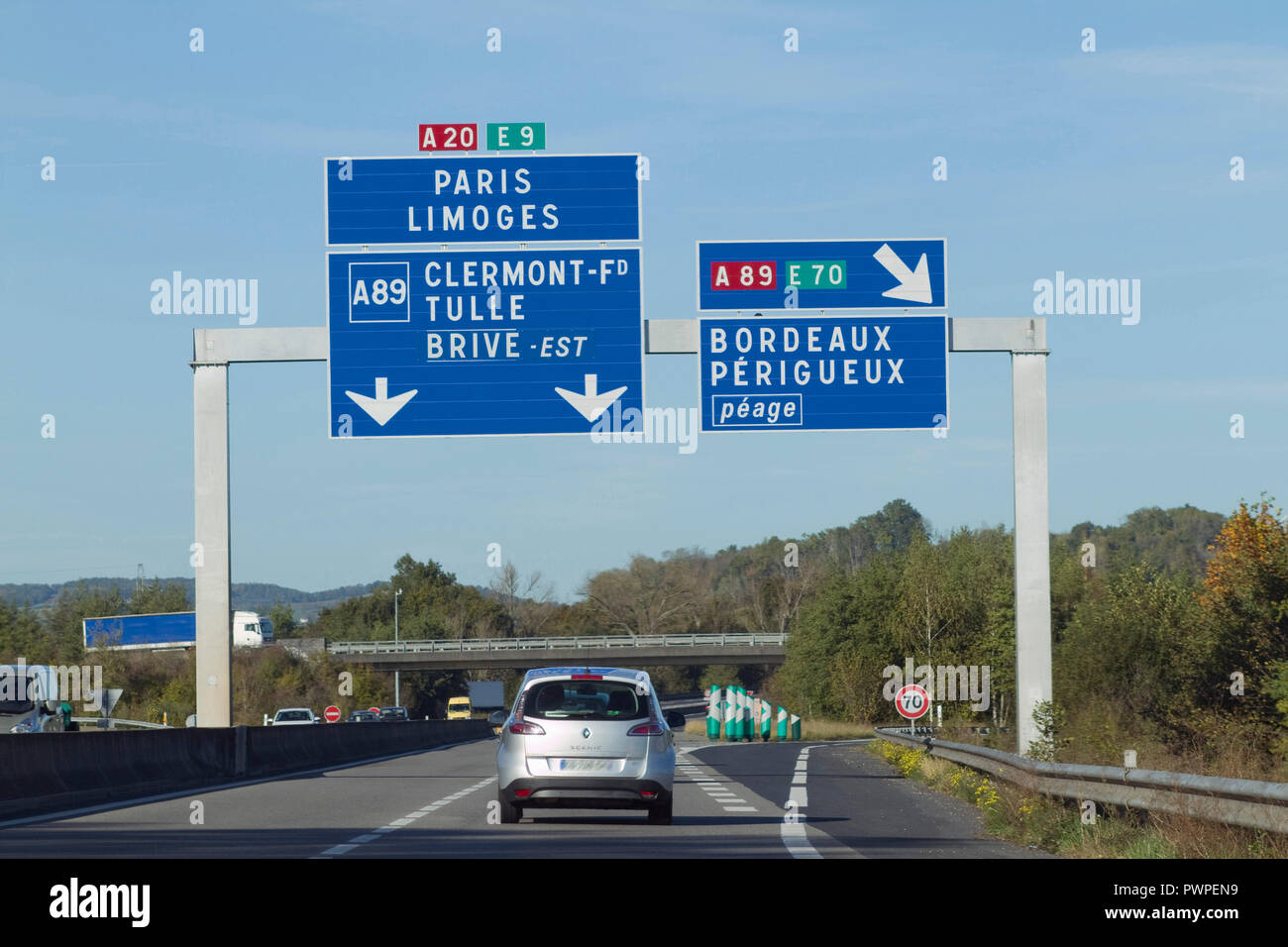 La France, l'autoroute A 20 Photo Stock - Alamy