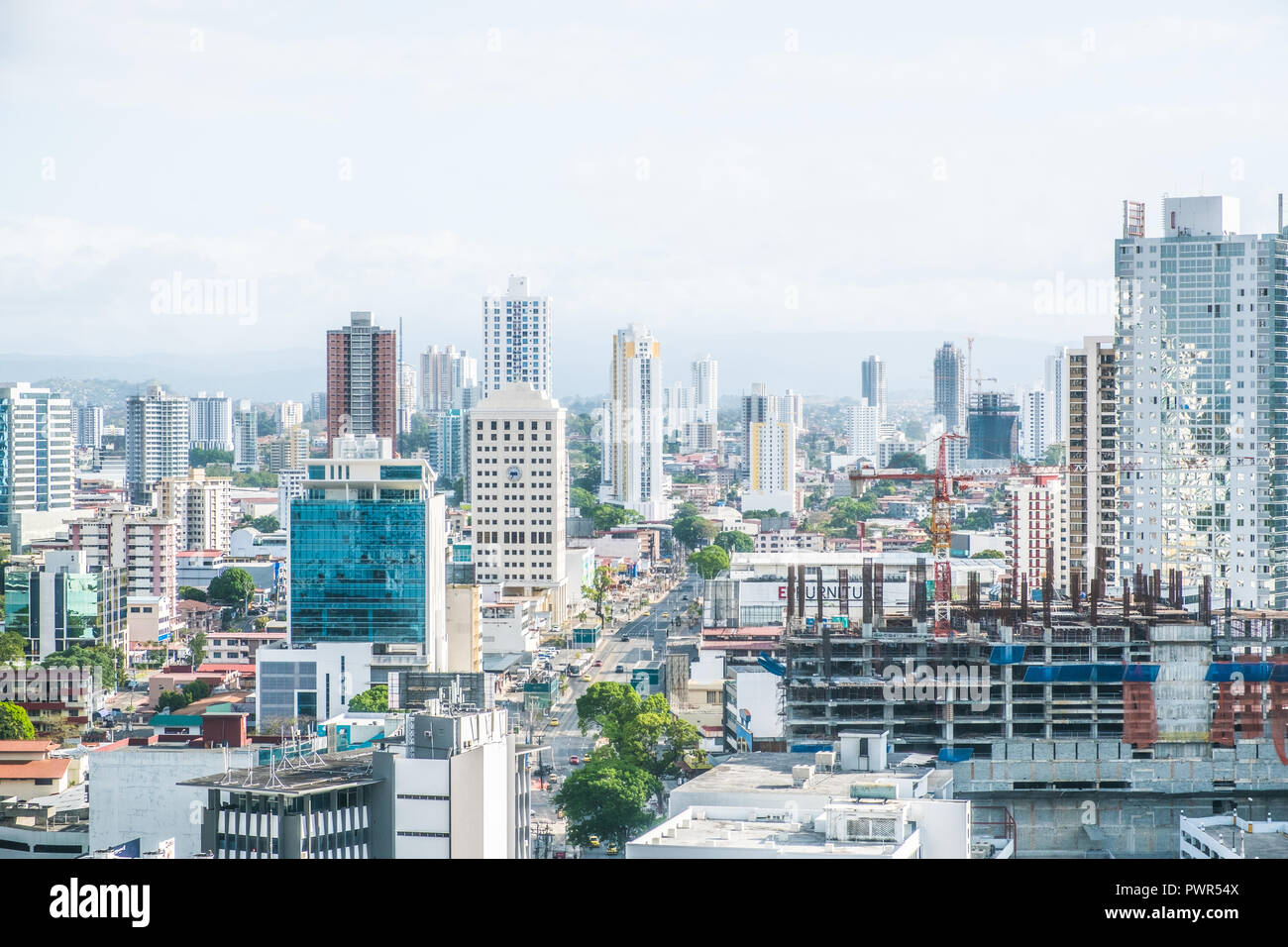 La ville de Panama, Panama - mars 2018 : Cityscape, antenne du centre ...
