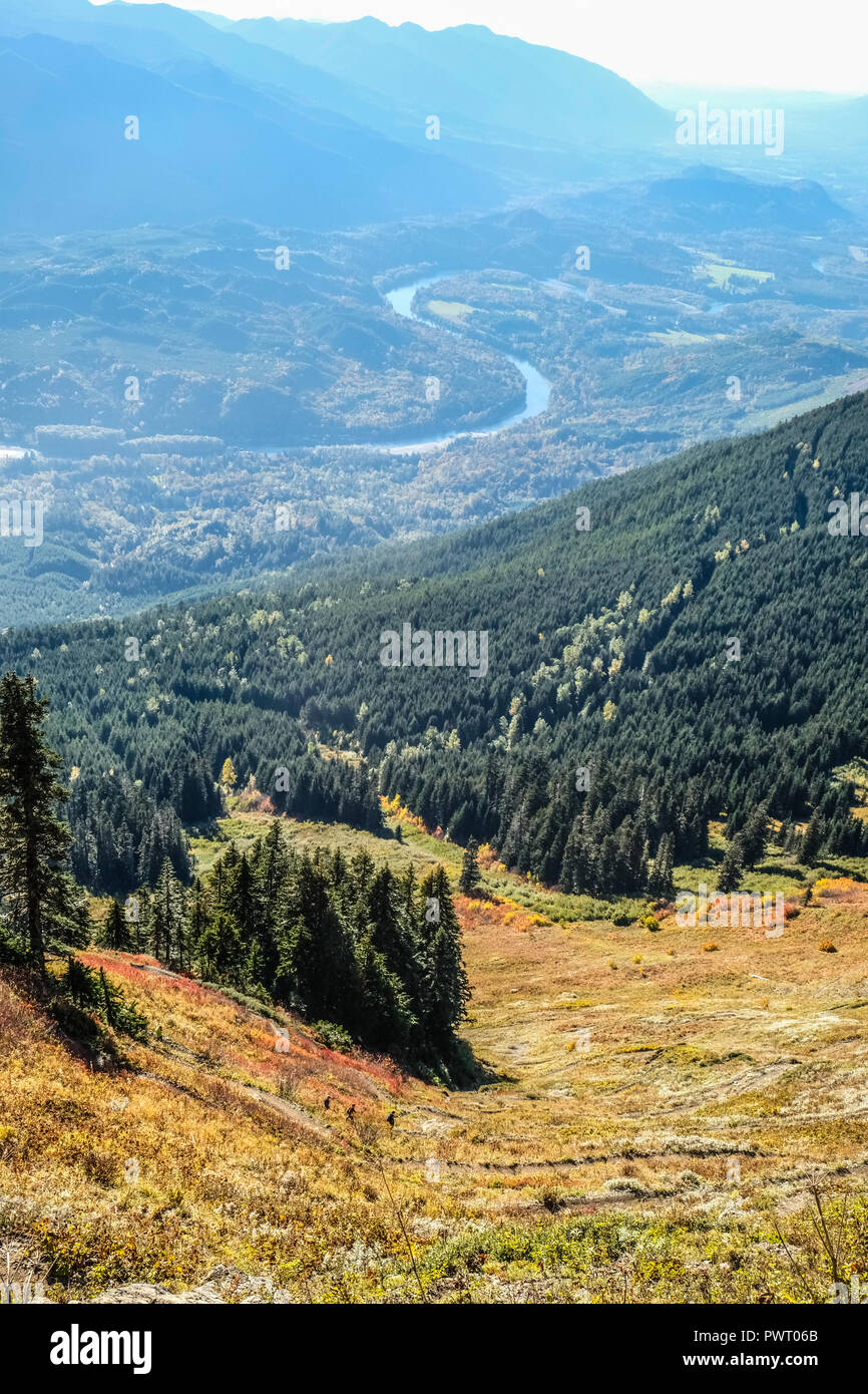 Oeil vue montagne vu d'en haut vallee Banque de photographies et d ...