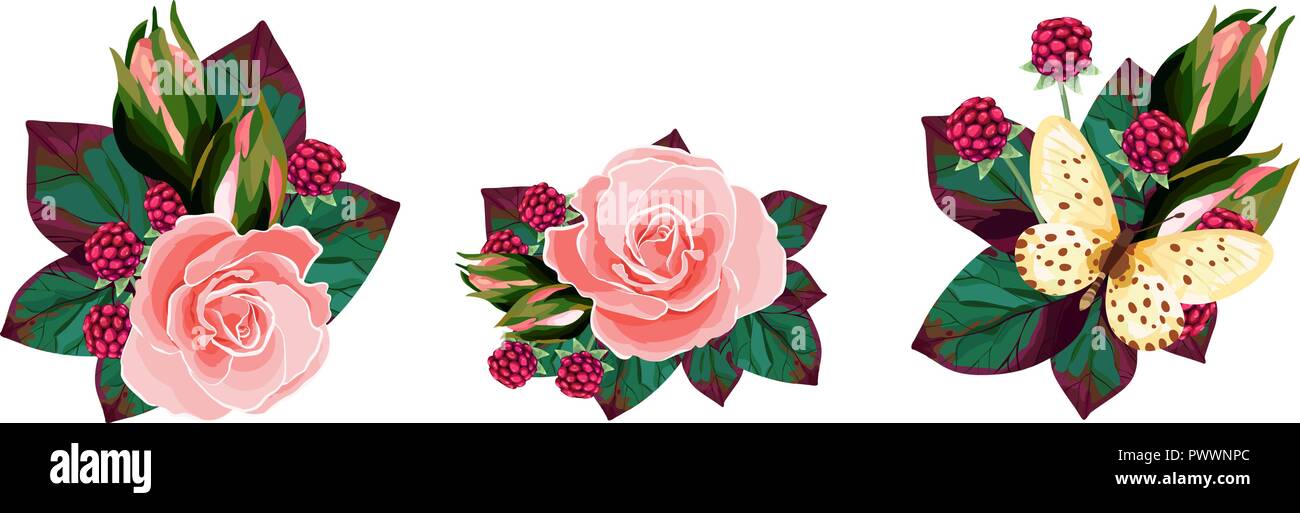 Bouquet De Fleurs Fleurs Bouquets Banque d'images vectorielles - Alamy