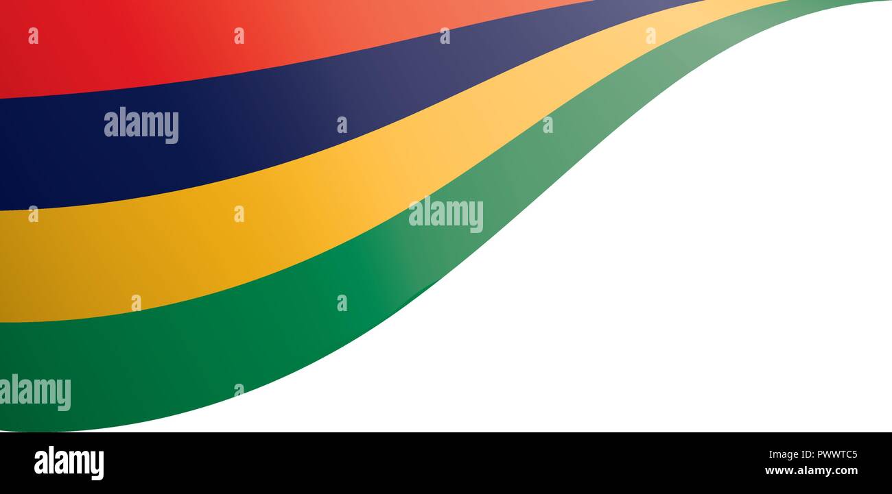 Drapeau de l'Ile Maurice, vector illustration sur fond blanc Image ...