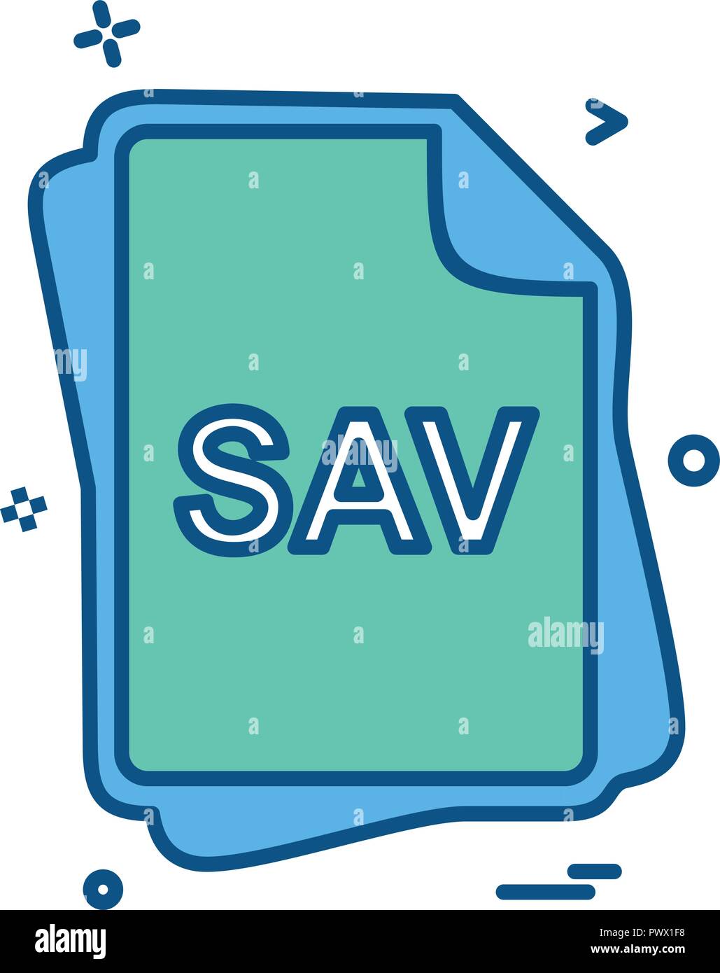 SAV icône type de fichier vecteur conception Image Vectorielle Stock ...