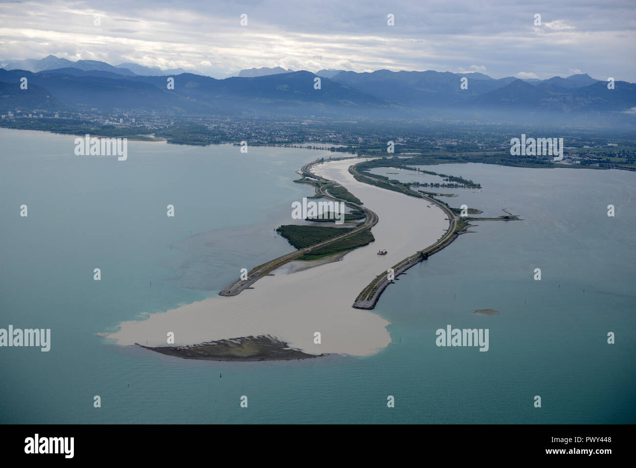 Embouchure du rhin et du lac de constance Banque de photographies et d ...
