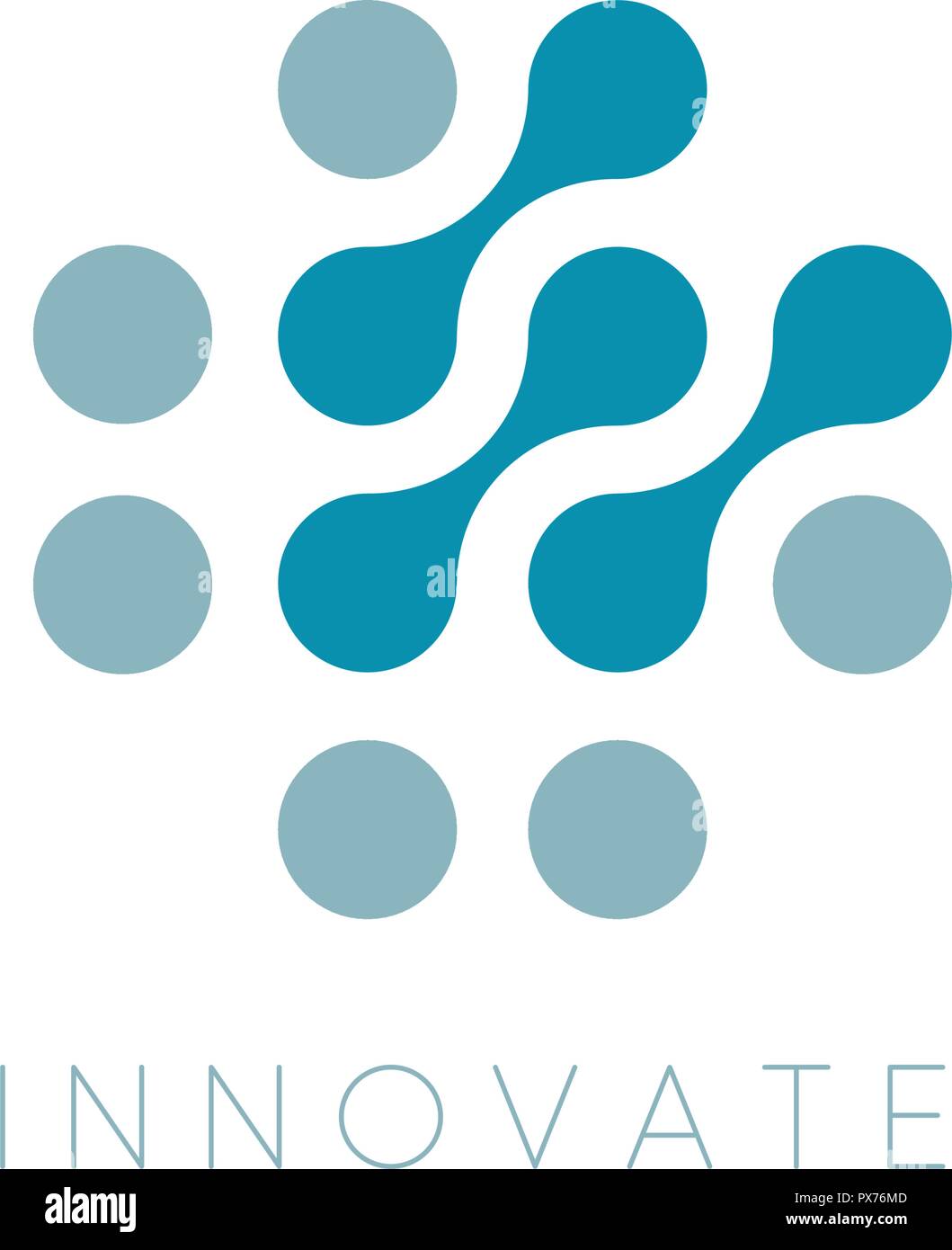 Icône vecteur cercles. Logo de l'innovation modèle. Innover logotype ...