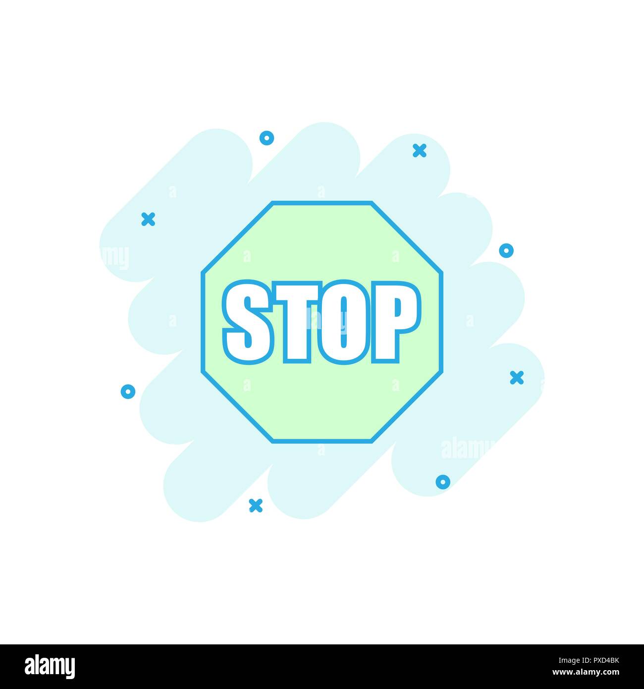 Vector illustration cartoon police car Banque d'images vectorielles - Alamy