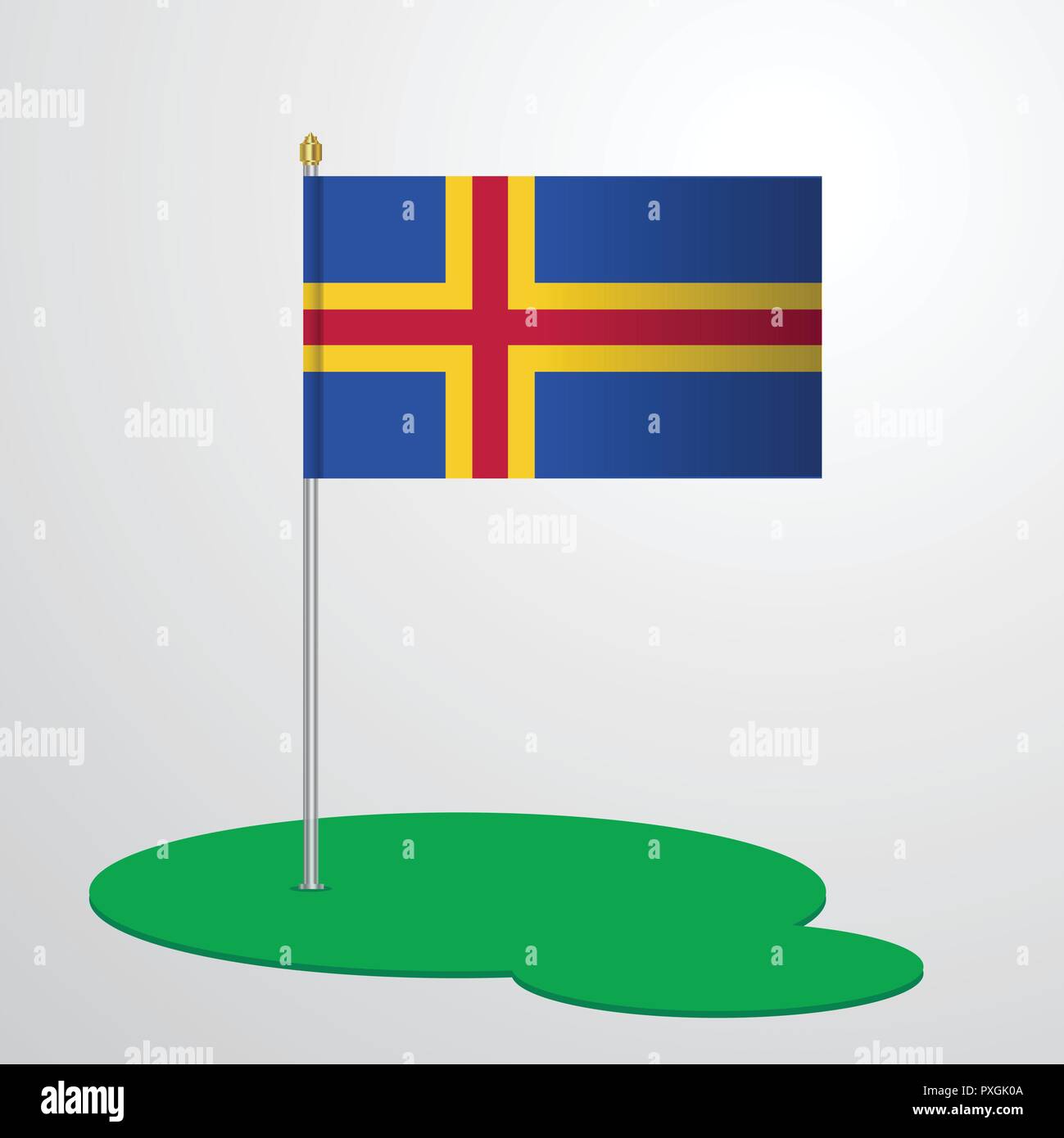 Drapeau aland Banque d'images vectorielles - Alamy