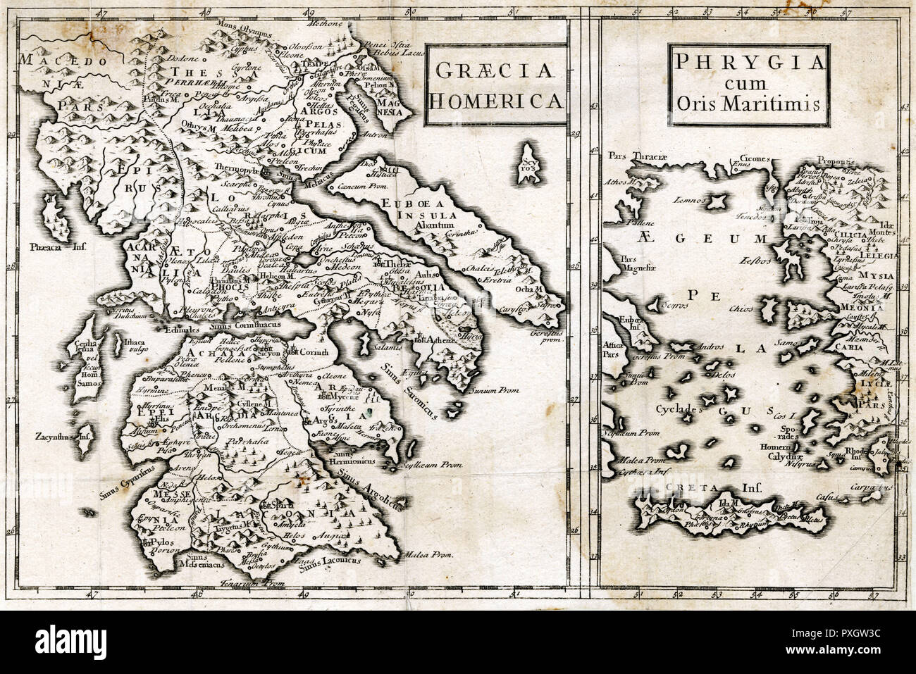 Map of ancient greece Banque de photographies et d’images à haute ...