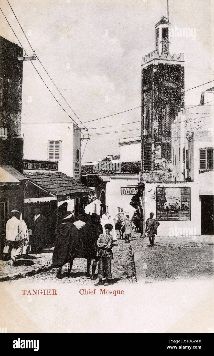 Grand mosquée tanger dea années 1900 Banque de photographies et d ...