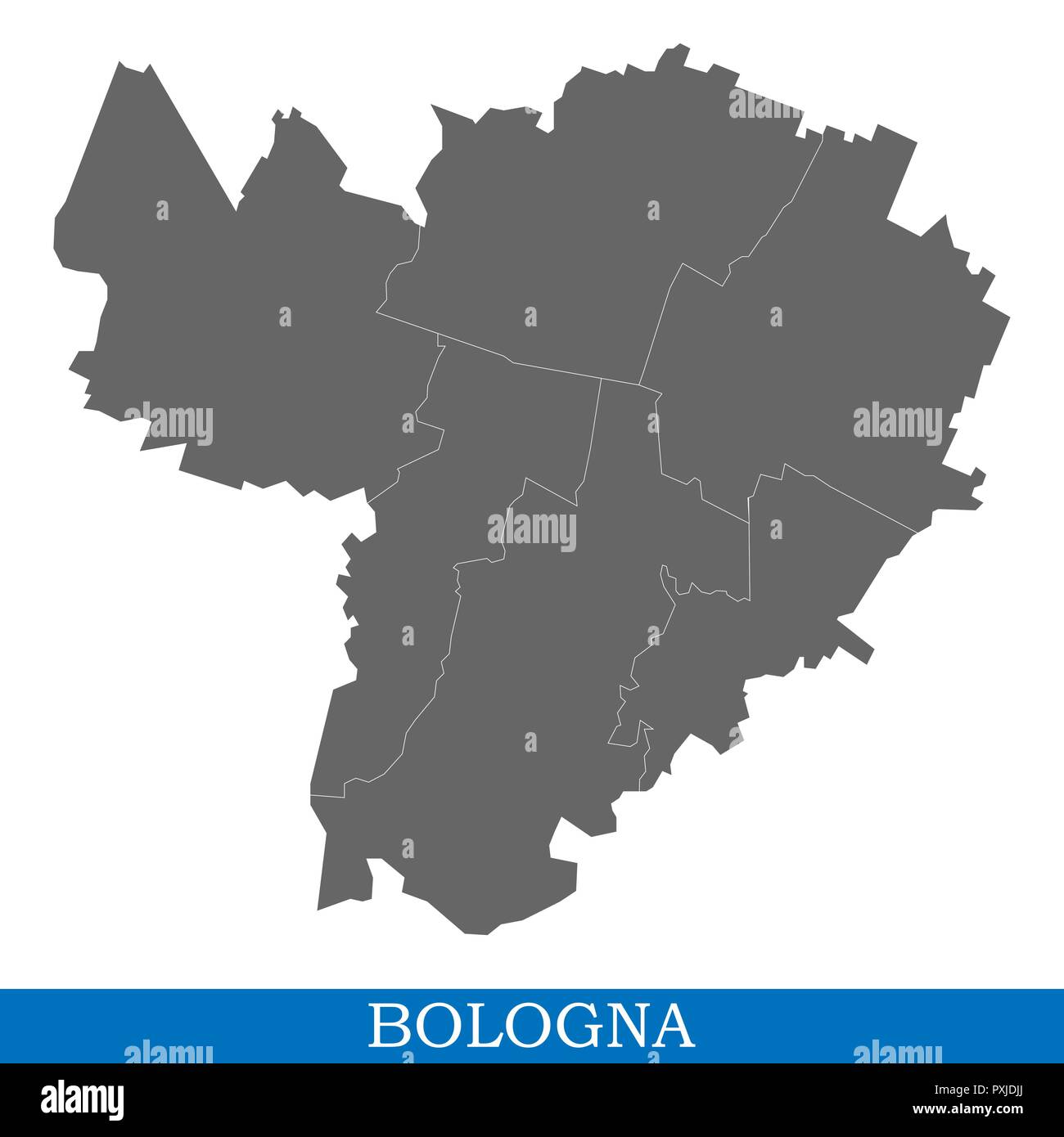 Carte de haute qualité de Bologne est une ville d'Italie, et les ...