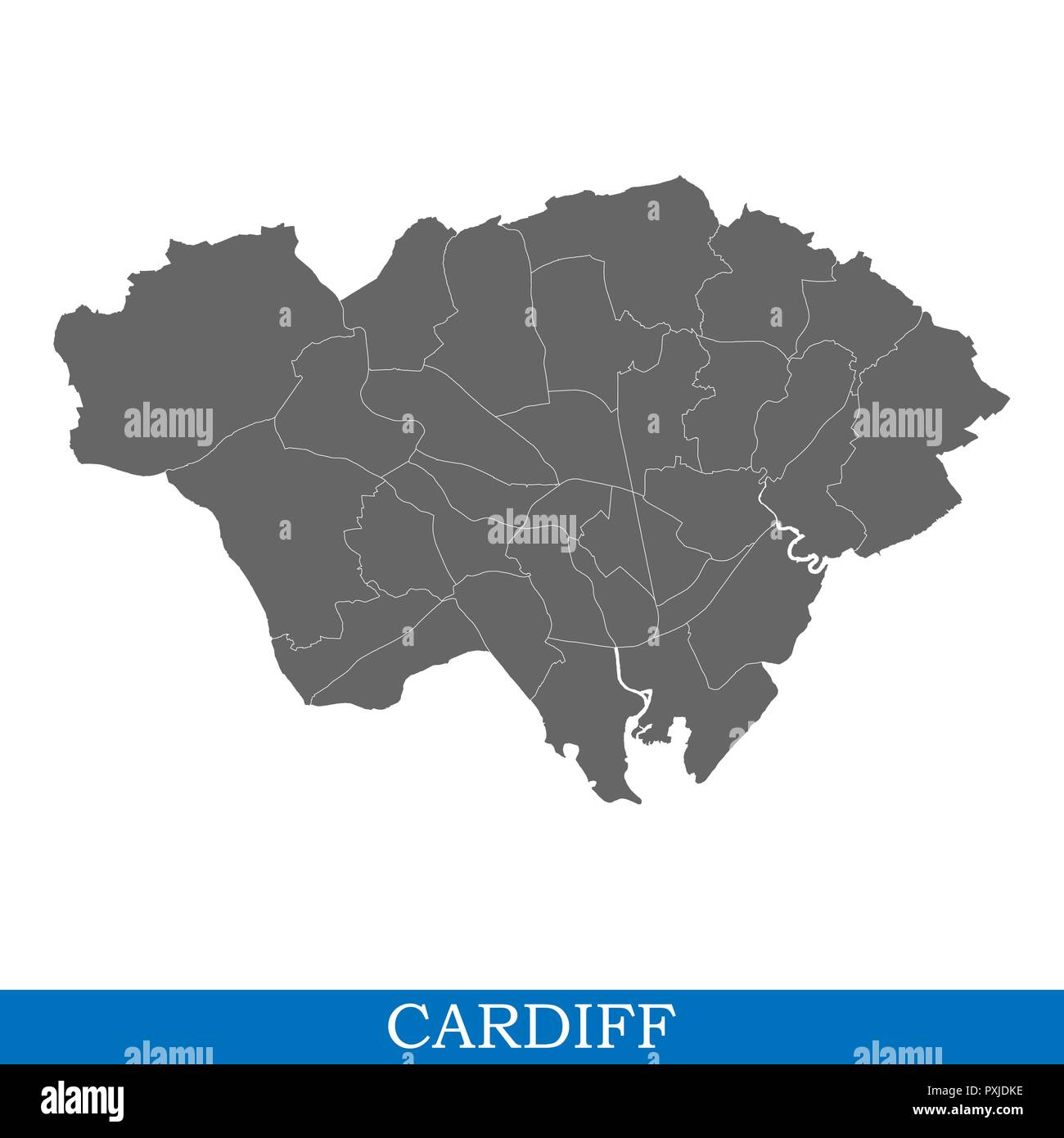 Cardiff map Banque de photographies et d’images à haute résolution - Alamy