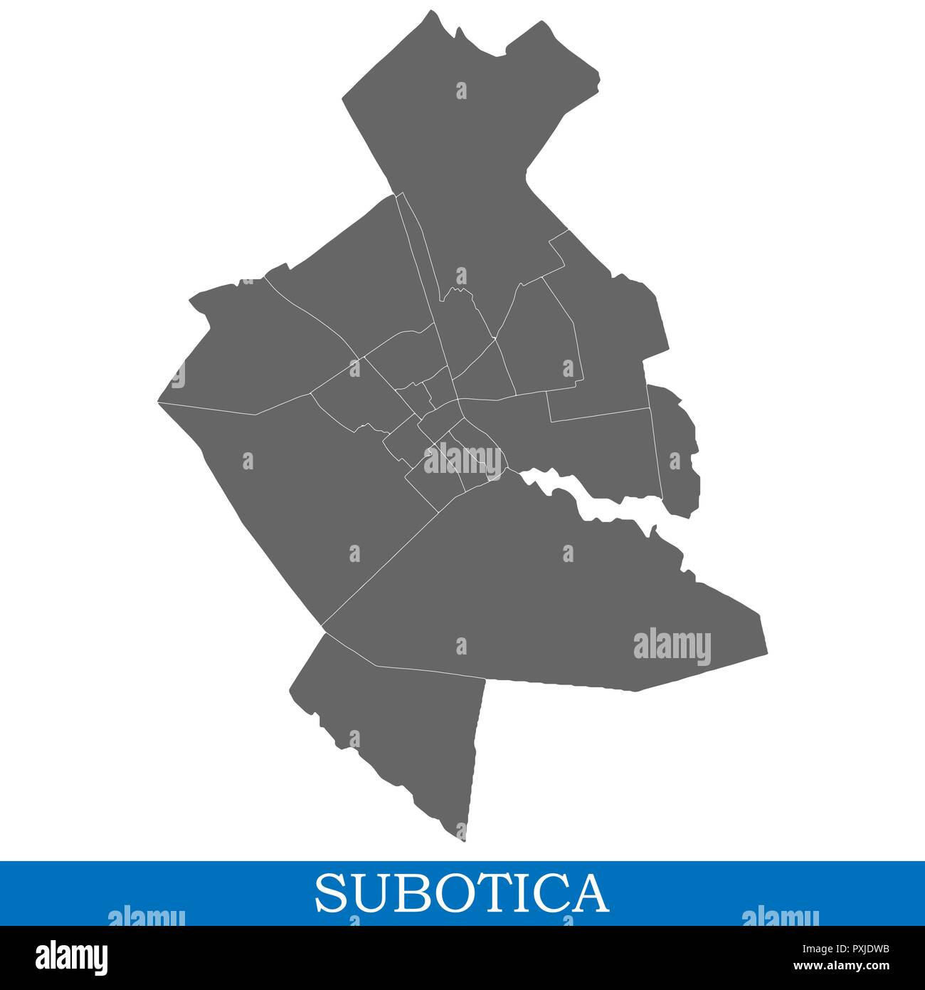 Carte de subotica Banque d'images vectorielles - Alamy