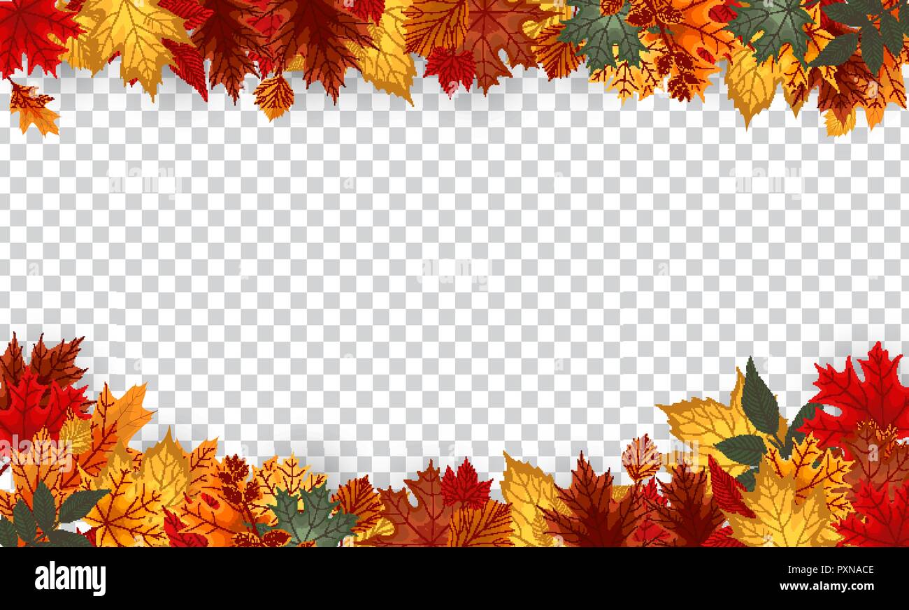 Les feuilles d'automne border frame avec l'espace texte sur fond ...