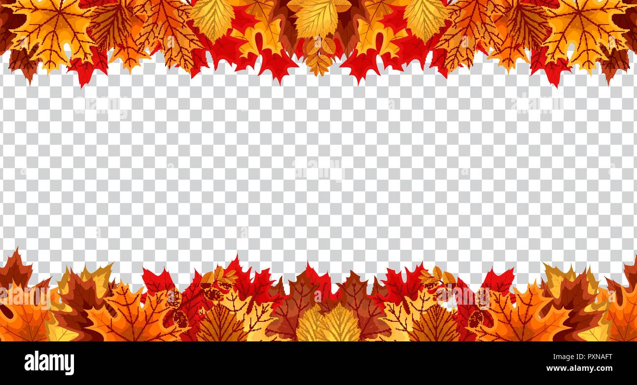 Les feuilles d'automne border frame avec l'espace texte sur fond ...