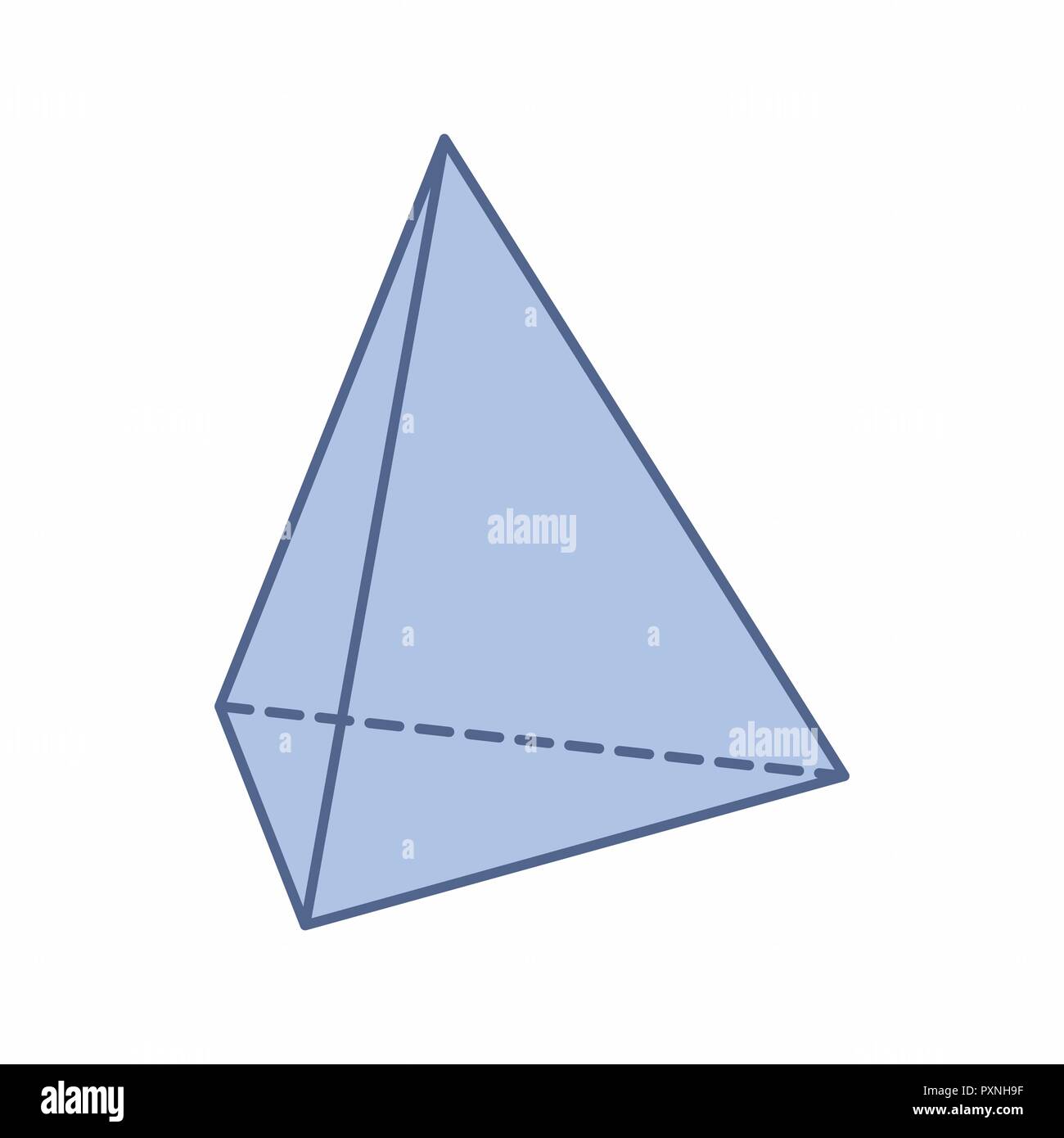 L'illustration d'une pyramide triangulaire isolé sur fond blanc Image ...