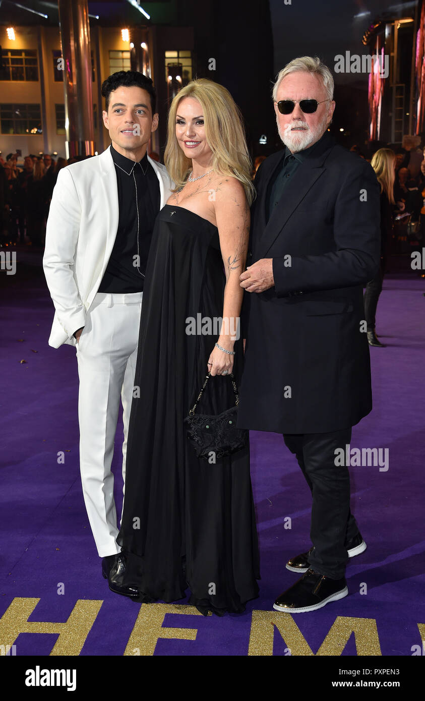 Rami Malek, Roger Taylor et épouse Sarina Potgieter participant à la ...