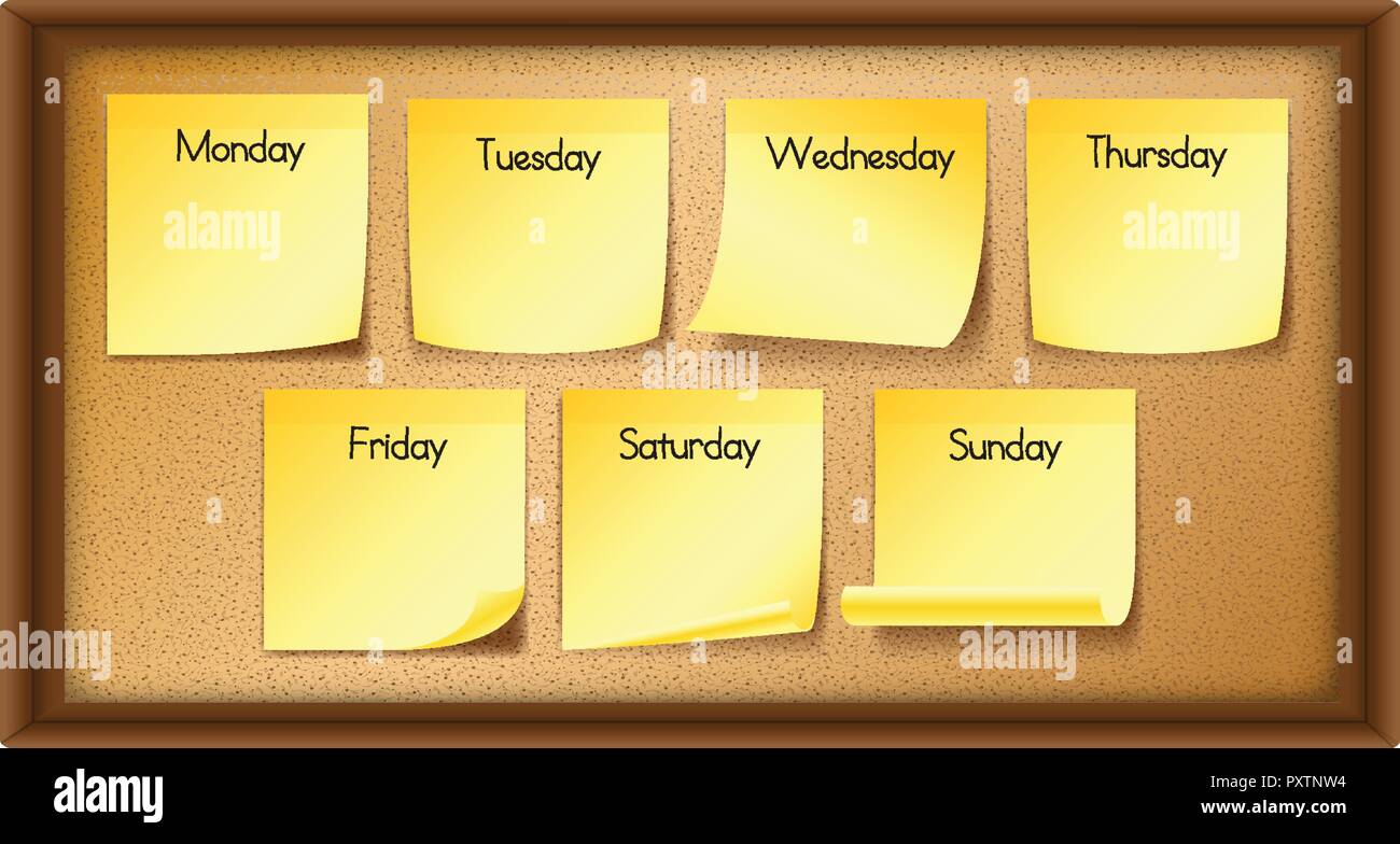 Sept jours Banque d'images vectorielles - Alamy