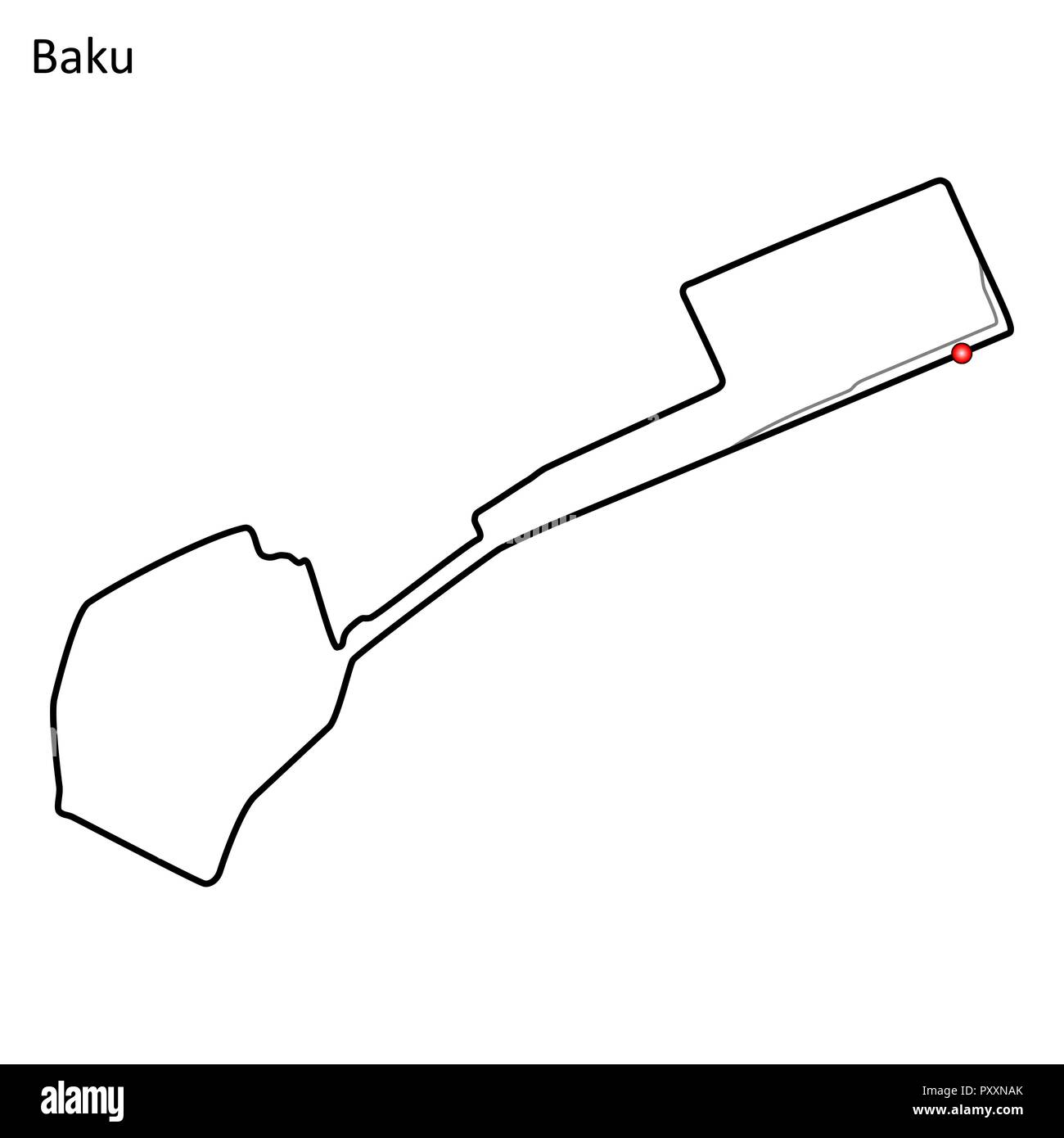 Grand prix de Bakou race track. Le circuit pour le sport automobile et ...