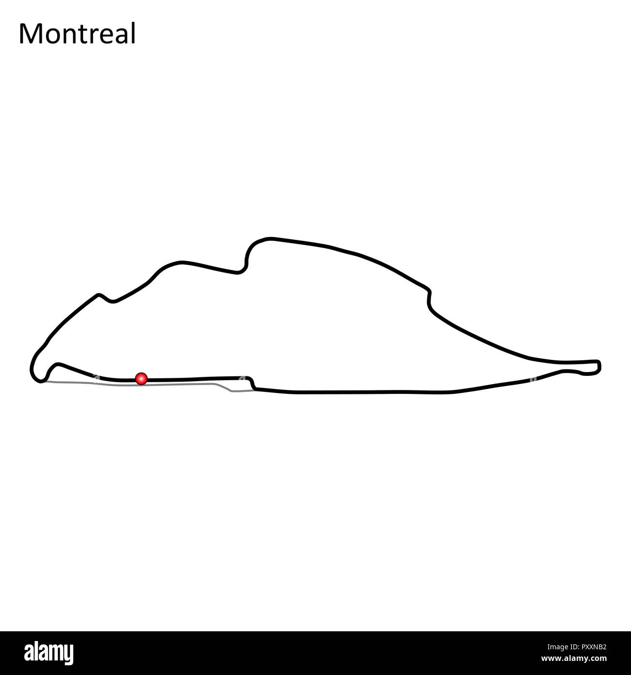 Circuito de grand prix canadiense Banque d'images vectorielles - Alamy